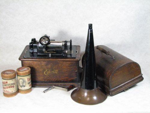 1903 Edison Wax Cylinder Phonograph Standard