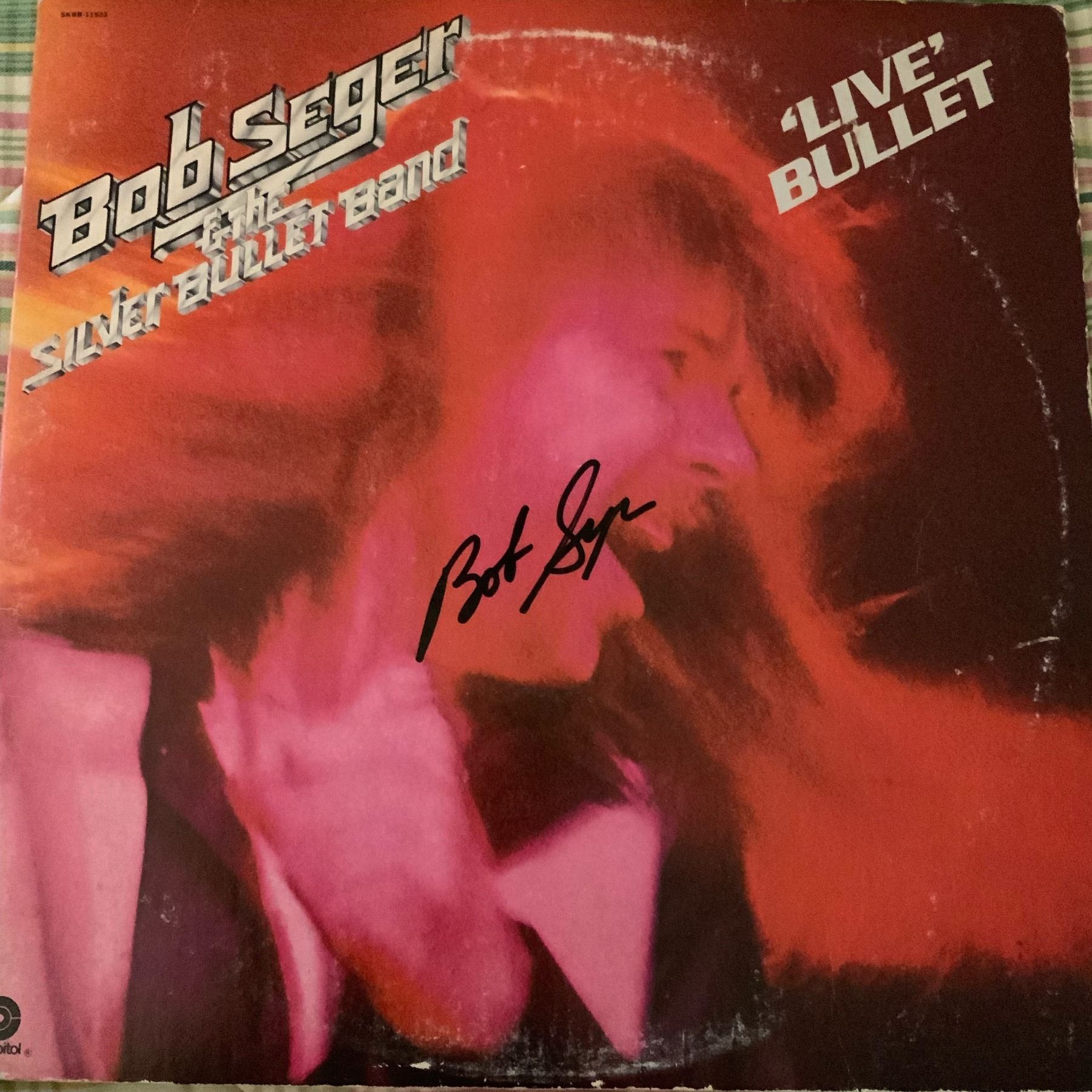 Signed Bob Seger, Live Bullet Album Cover