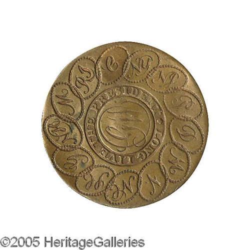 Linked States George Washington Button WI 4-A Magnificent "Linked ...