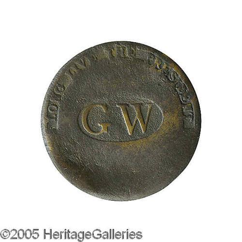 George Washington Inaugural Button WI 11-C Rare George Washington ...