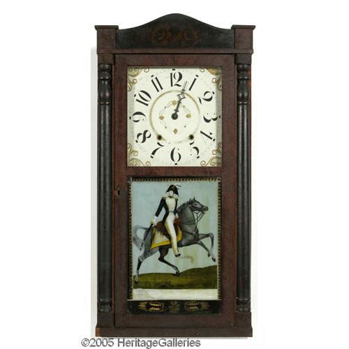 C. 1830 Mantle Clock- Painting of Andrew Jackson Fabulous C. 1830 ...