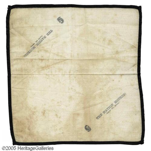 1865-Dated Cloth Lincoln Mourning Handkerchief Very Unusual 1865-Dated ...