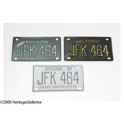 John F. Kennedy 1964 Miniature License Plates John F. Kennedy 1964 ...