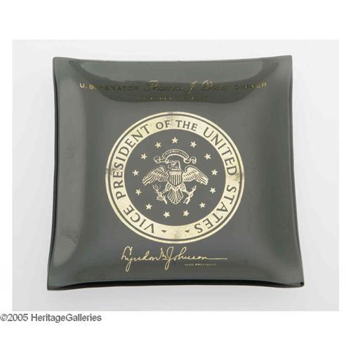 Lyndon Johnson Presentional Ashtray Lyndon Johnson Presentational Ashtray