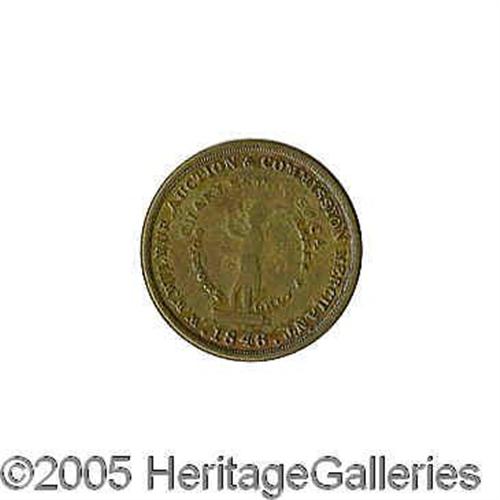 Brass 1846 Slave Auctioneer Adv. Token Novel Brass 1846 Token ...