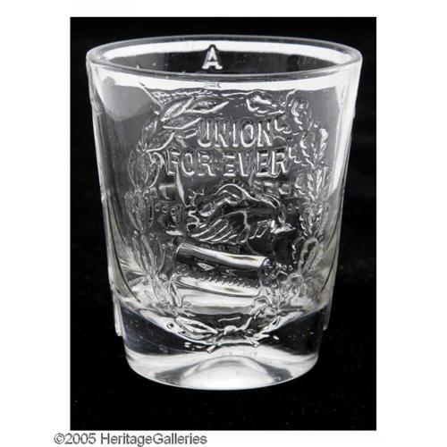 Civil War Period Shot Glass with "Union Forever" Civil War Period Shot ...