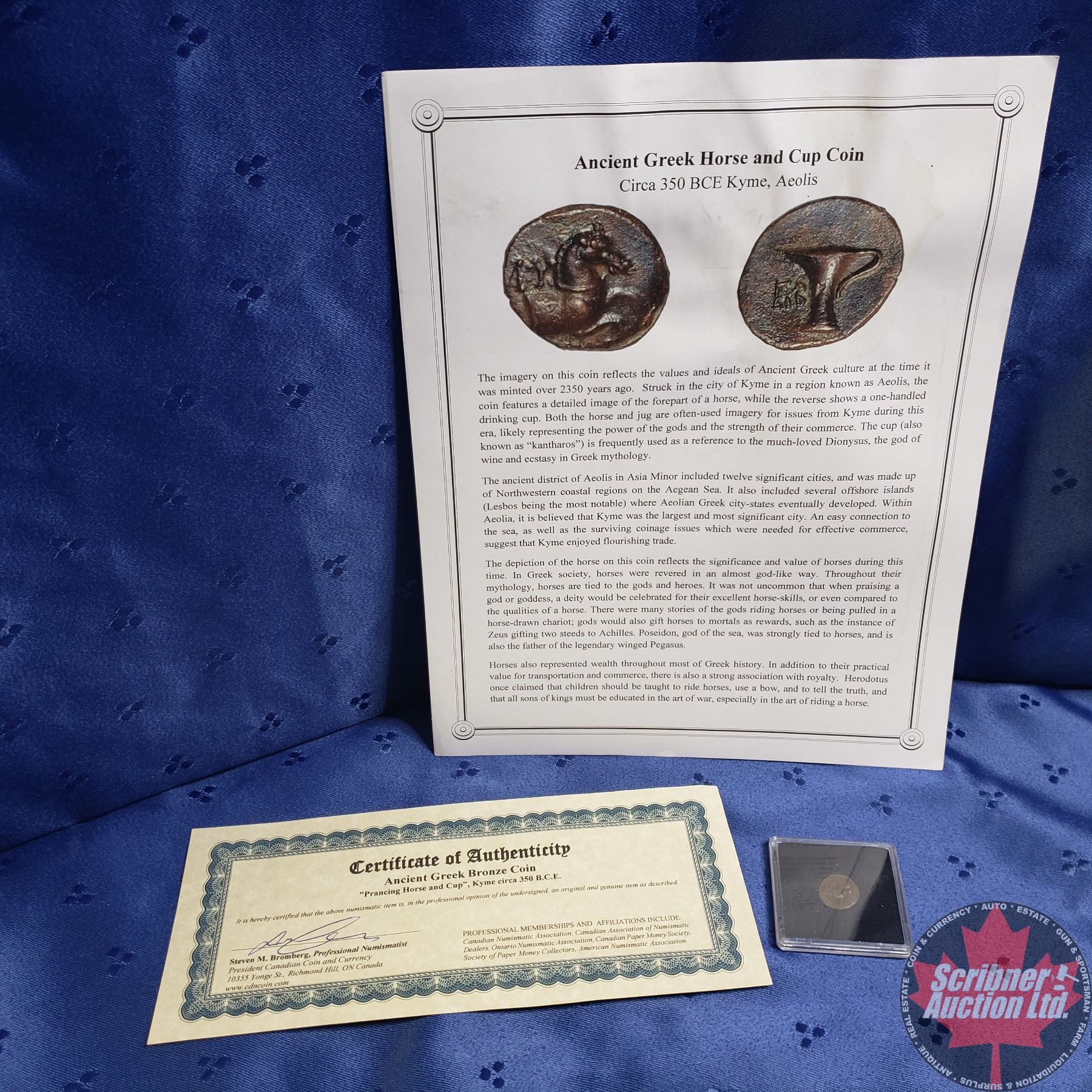 Ancient Coin: Circa 350 BCE Kyme, Aelois, Ancient Greek Horse & Cup ...