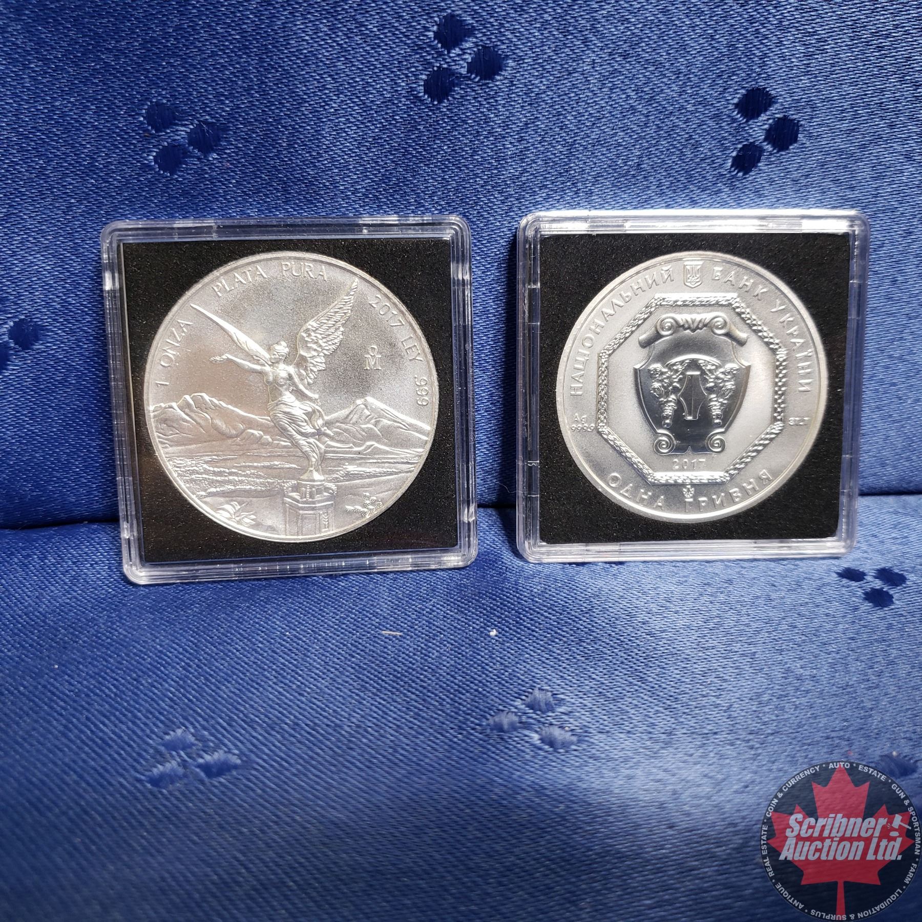 2017 (2) Michael the Archangel Coins .999 Silver (Quadrums/Showcase Box)