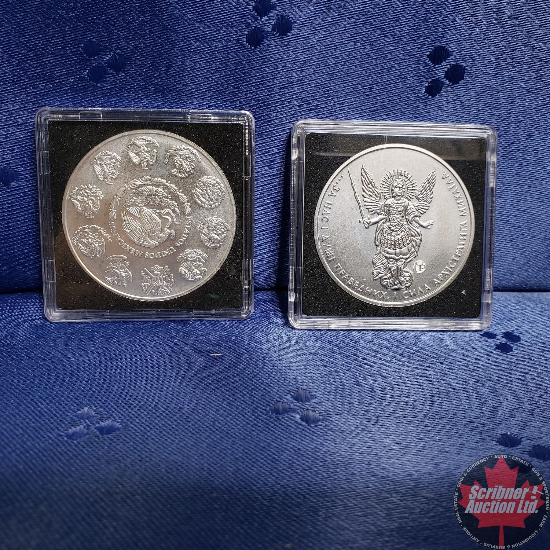 2017 (2) Michael the Archangel Coins .999 Silver (Quadrums/Showcase Box)