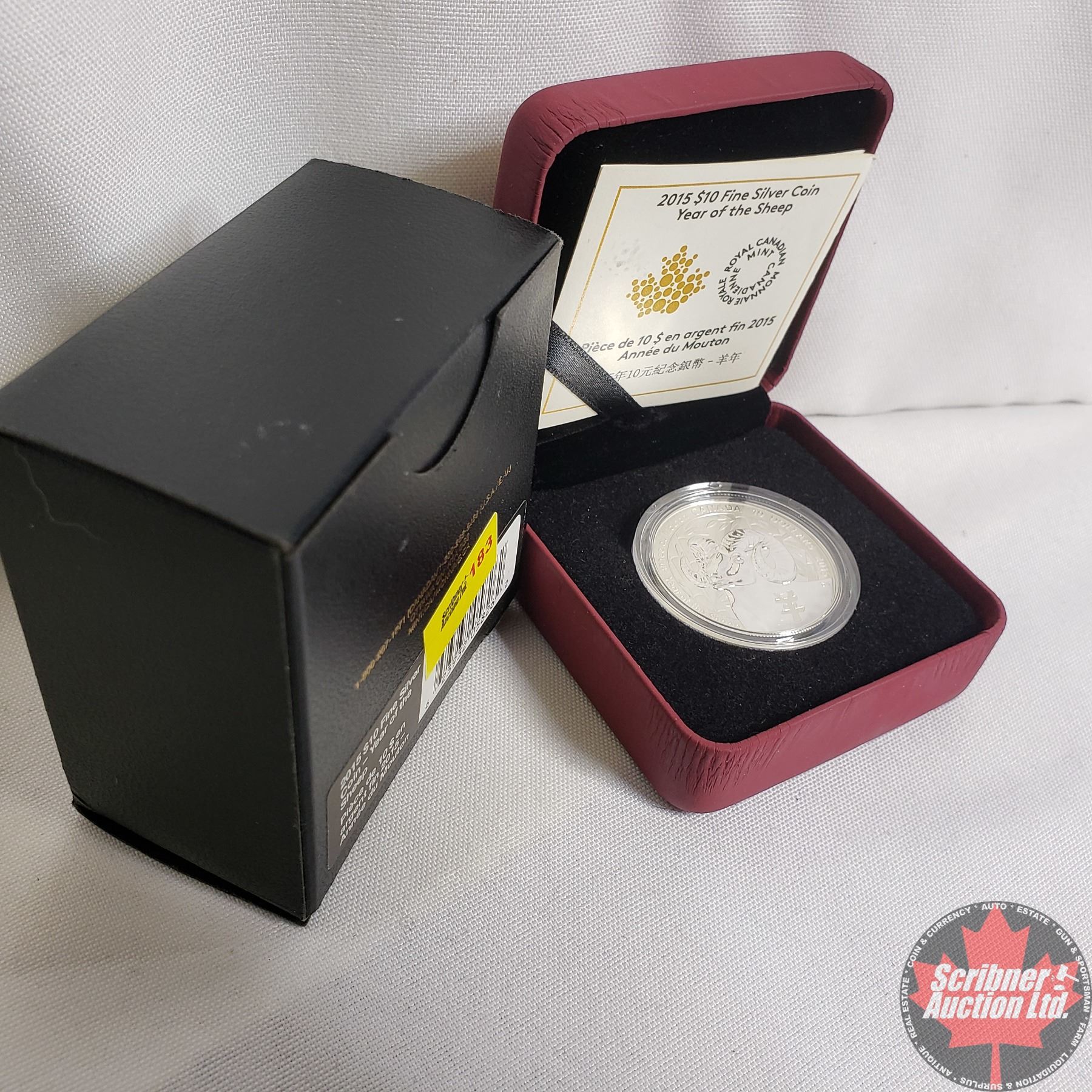 RCM 2015 $10 Fine Silver Coin Year of the Sheep (99.99%)