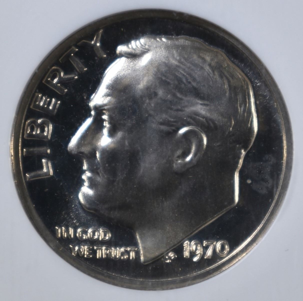 1970 NO S ROOSEVELT DIME NGC PF-67