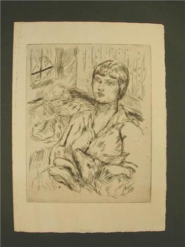 PIERRE BONNARD Etching 1924 French
