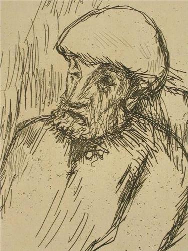 PIERRE BONNARD Etching Renoir 1916