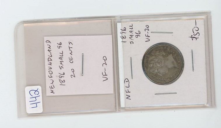 Newfoundland 1896 Small 96 20 cents VF-20