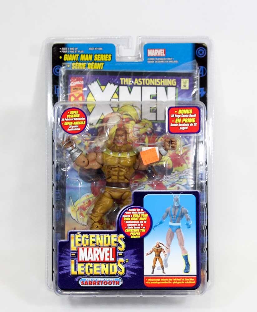 MARVEL LEGENDS SABRE TOOTH ACTION FIGURE & COMIC.