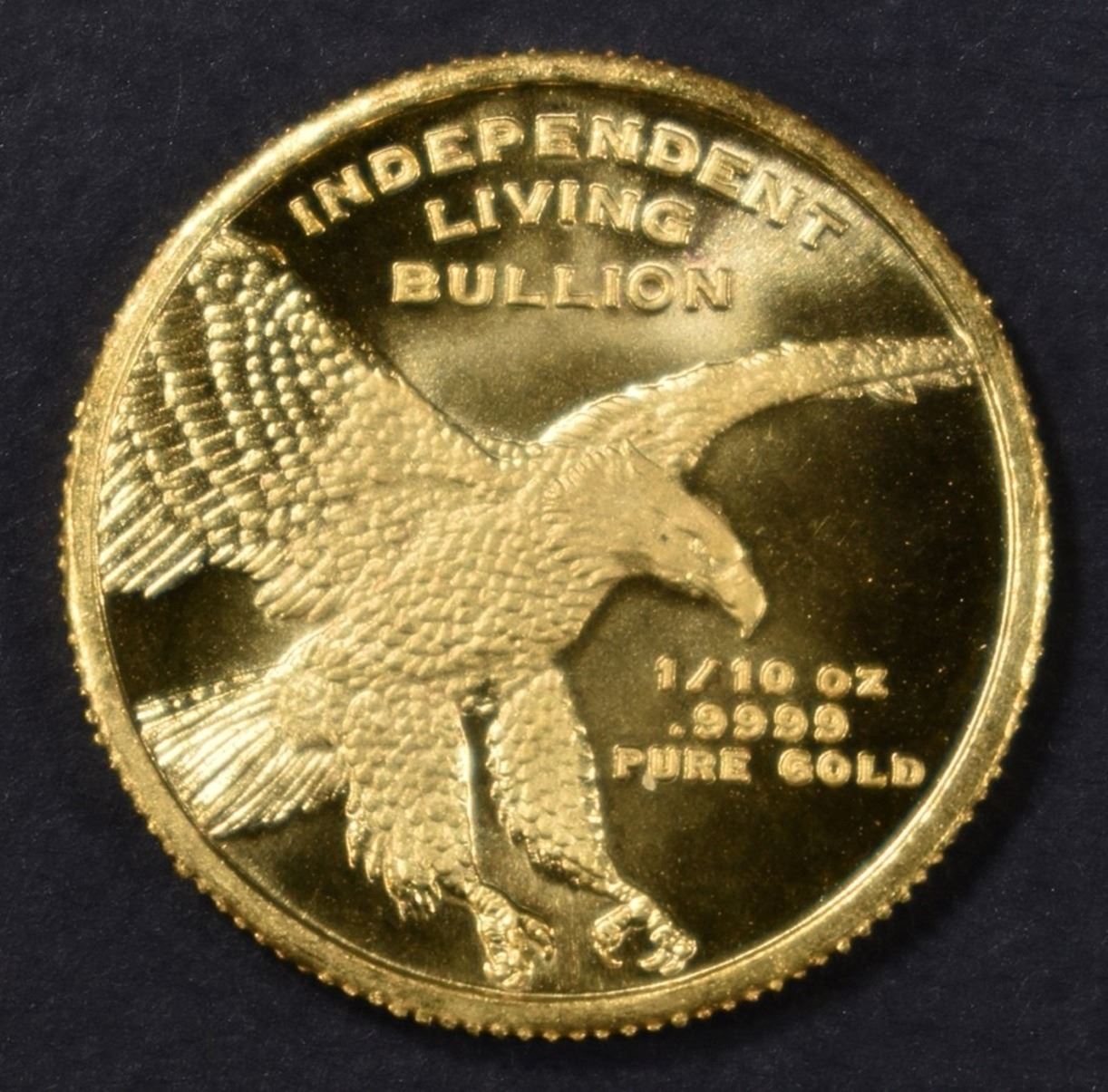 1/10th OUNCE .9999 GOLD LIBERTY ROUND
