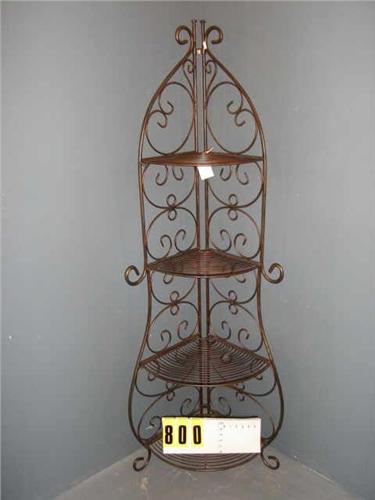 wrought iron corner shelf