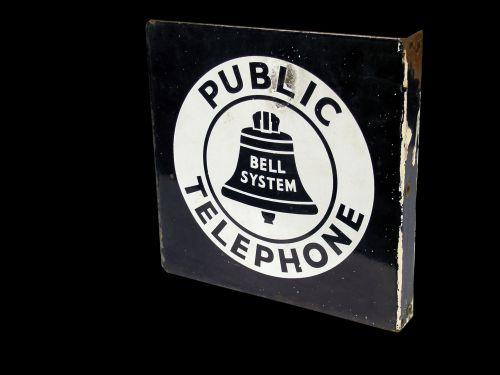 2 Bell System Public Telephone signs