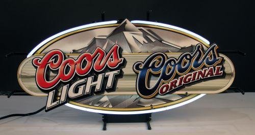 Coors neon sign "Coors Original" & "Coors Light"