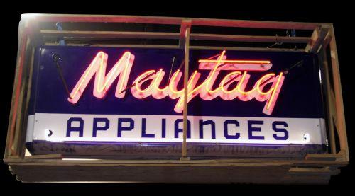 New in Crate Antique "Maytag" neon sign