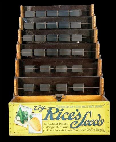 "Rices' " Flower seed display rack