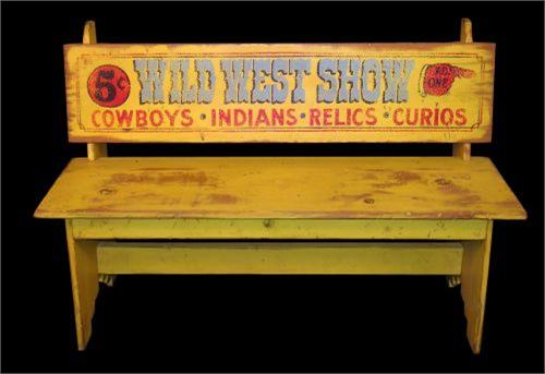 All wood Wild West Show Bench