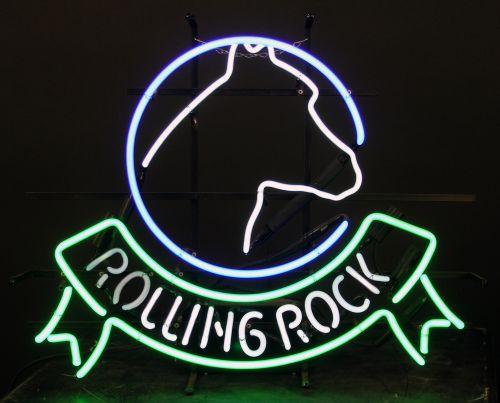 Rolling Rock Beer neon sign