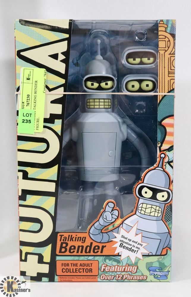 FUTURAMA TALKING BENDER FIGURE.