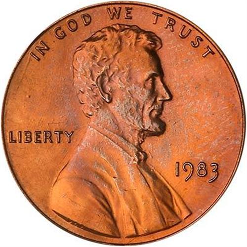Lot 114 - 1983 Lincoln Cent. Doubled die reverse PCGS MS65 RD