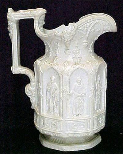 English porcelain Gothic pitcher