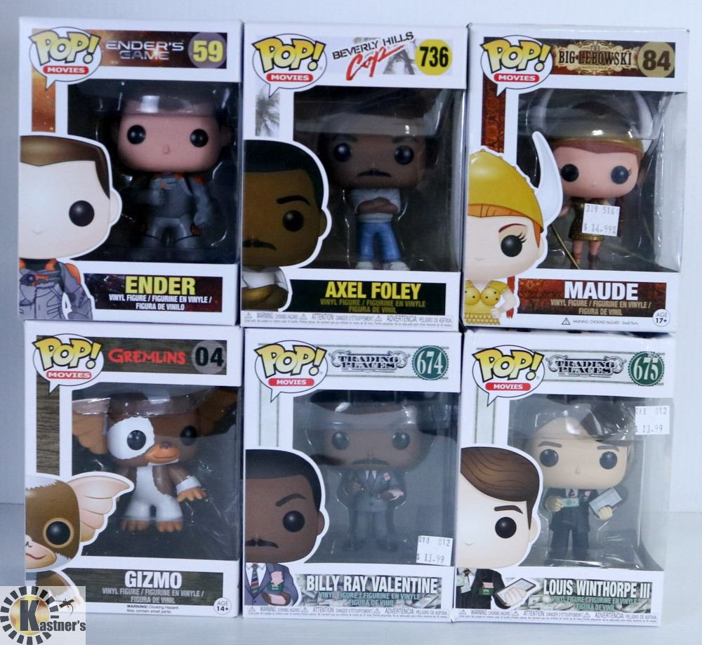 LOT OF SIX FUNKO POPS: ASSORTED MOVIES PACK. - Kastner Auctions