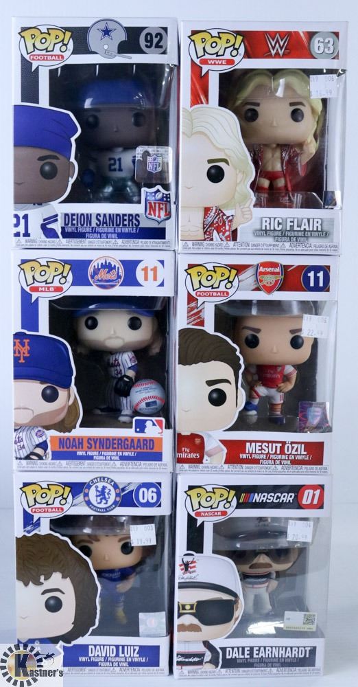 LOT OF SIX FUNKO POPS: ASSORTED VARIETY PACK.
