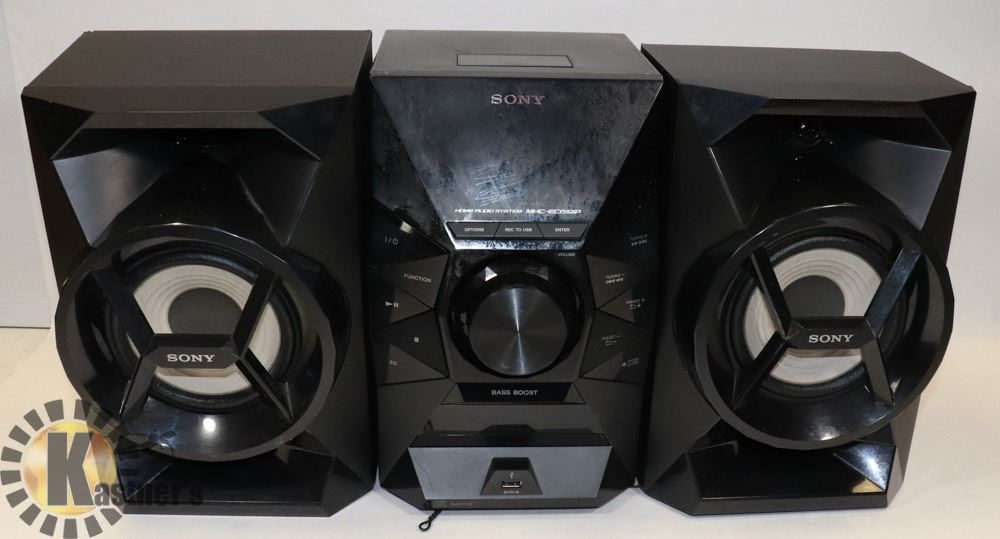 BOX W/SONY HOME AUDIO BOOKSHELF - Kastner Auctions