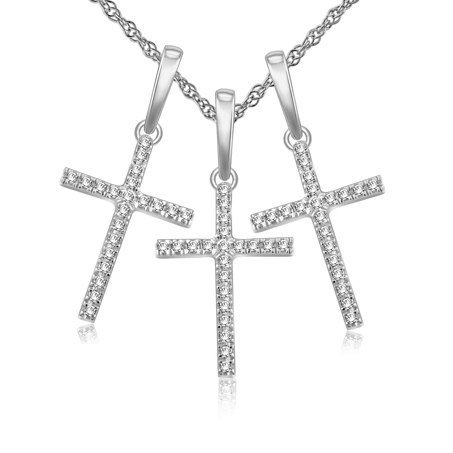 0.03 CTW Diamond Pendant 14K Rose Gold - REF-10X2R