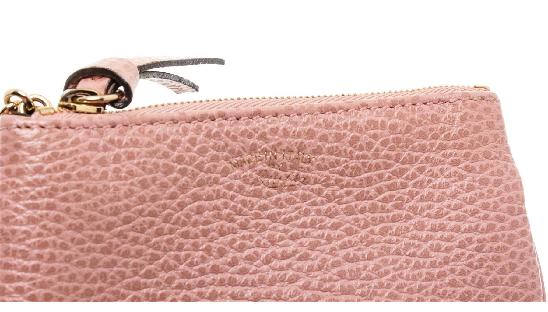 Gucci Pink Pebbled Leather Small Coin Purse Wallet