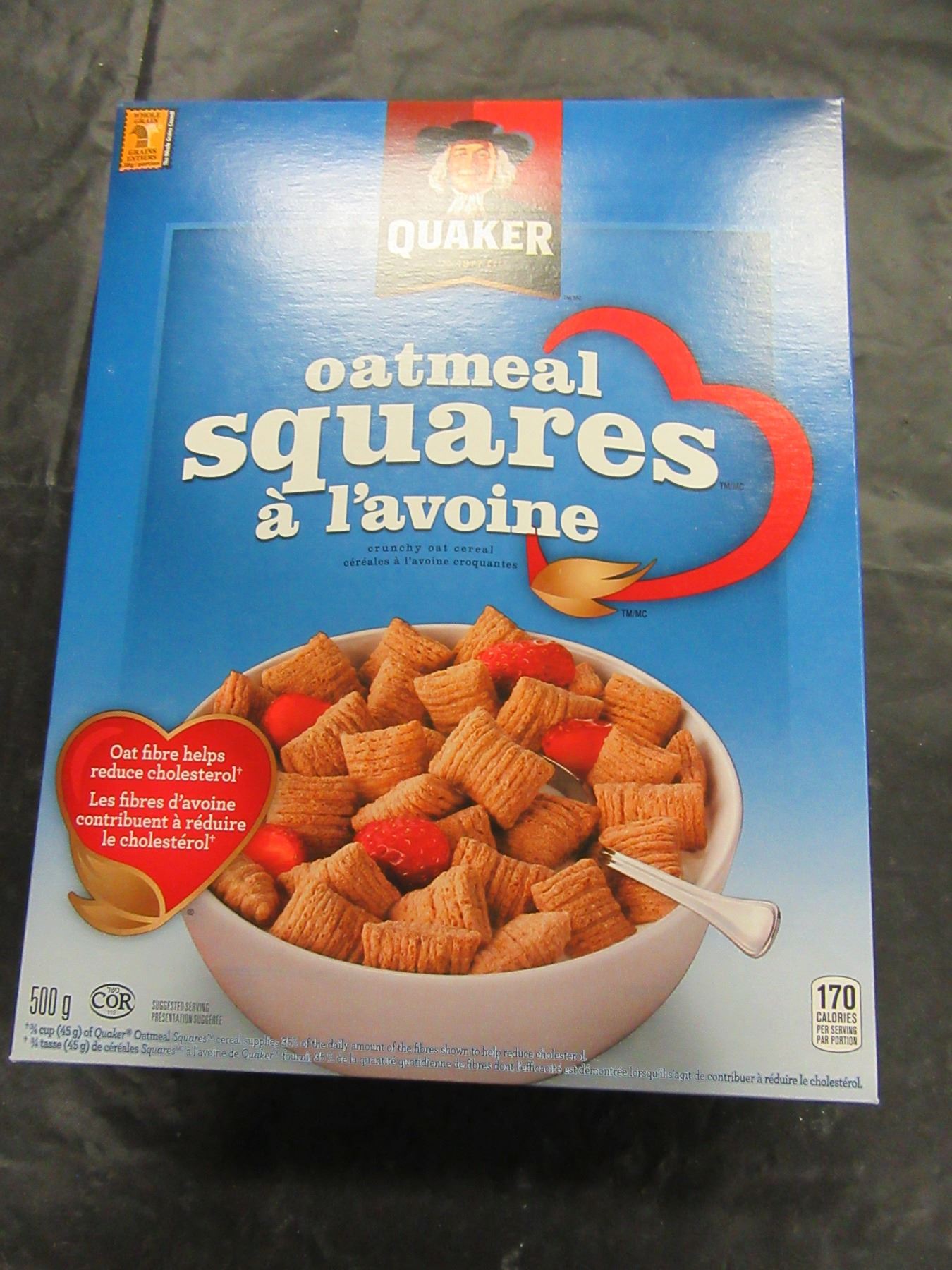 QUAKER OATMEAL SQUARES (500 G) - PER BOX