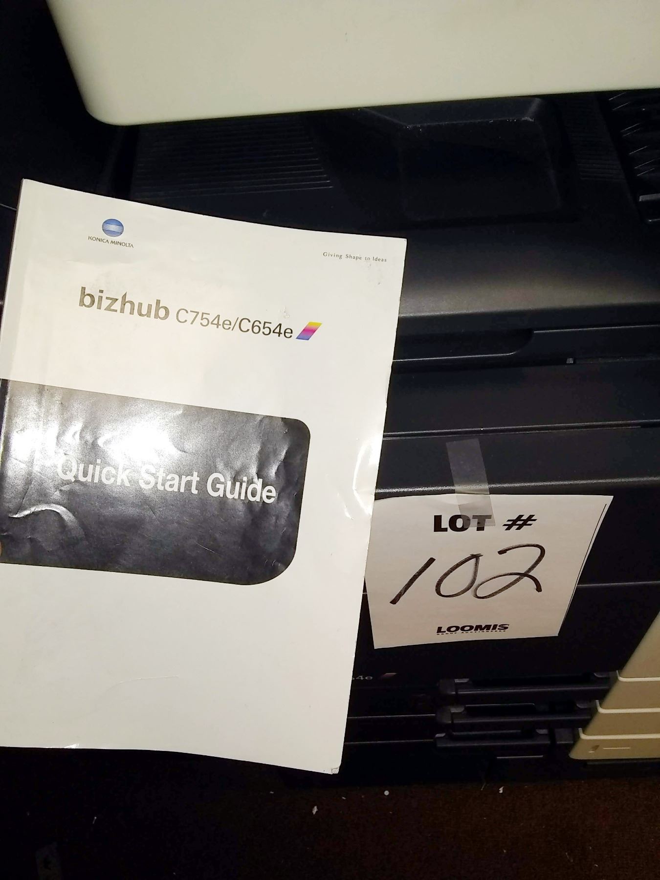 Konica Minolta Bizhub C754e, w/ Finisher Model FS-534, Runs/ Over ...