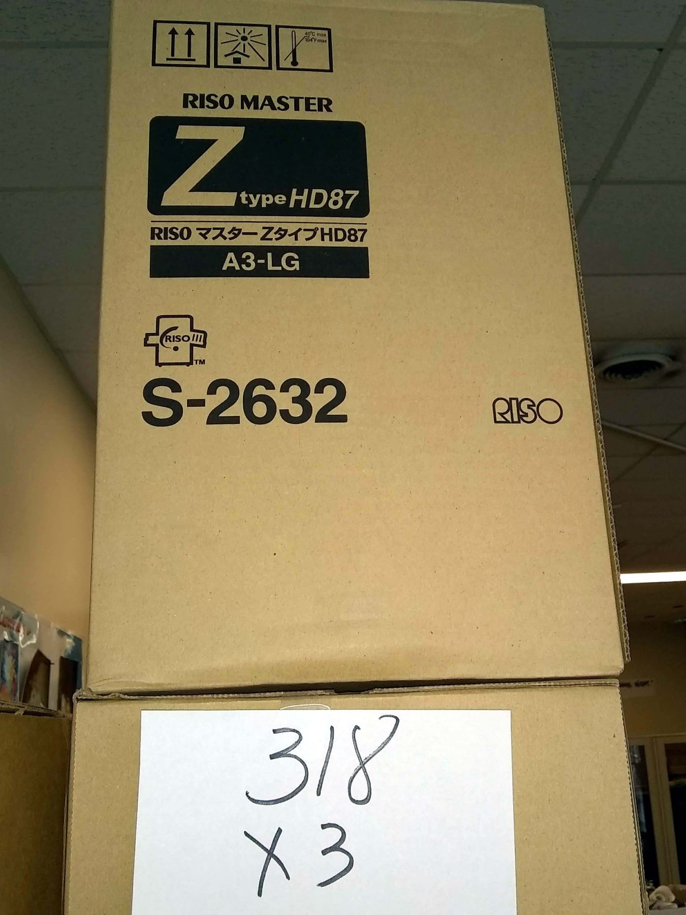 RISO S-2632 MASTER Z TYPE HD 87 / APPROX. $100.00 NEW