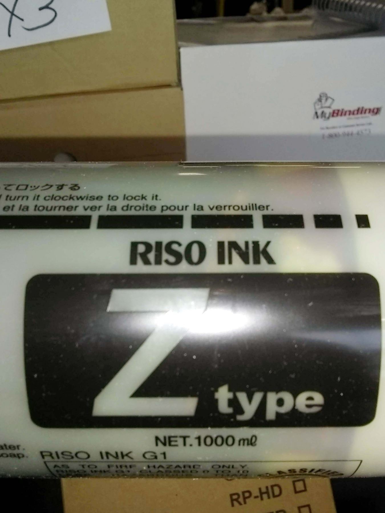 RISO Z TYPE BLACK DUPLICATING INK G1