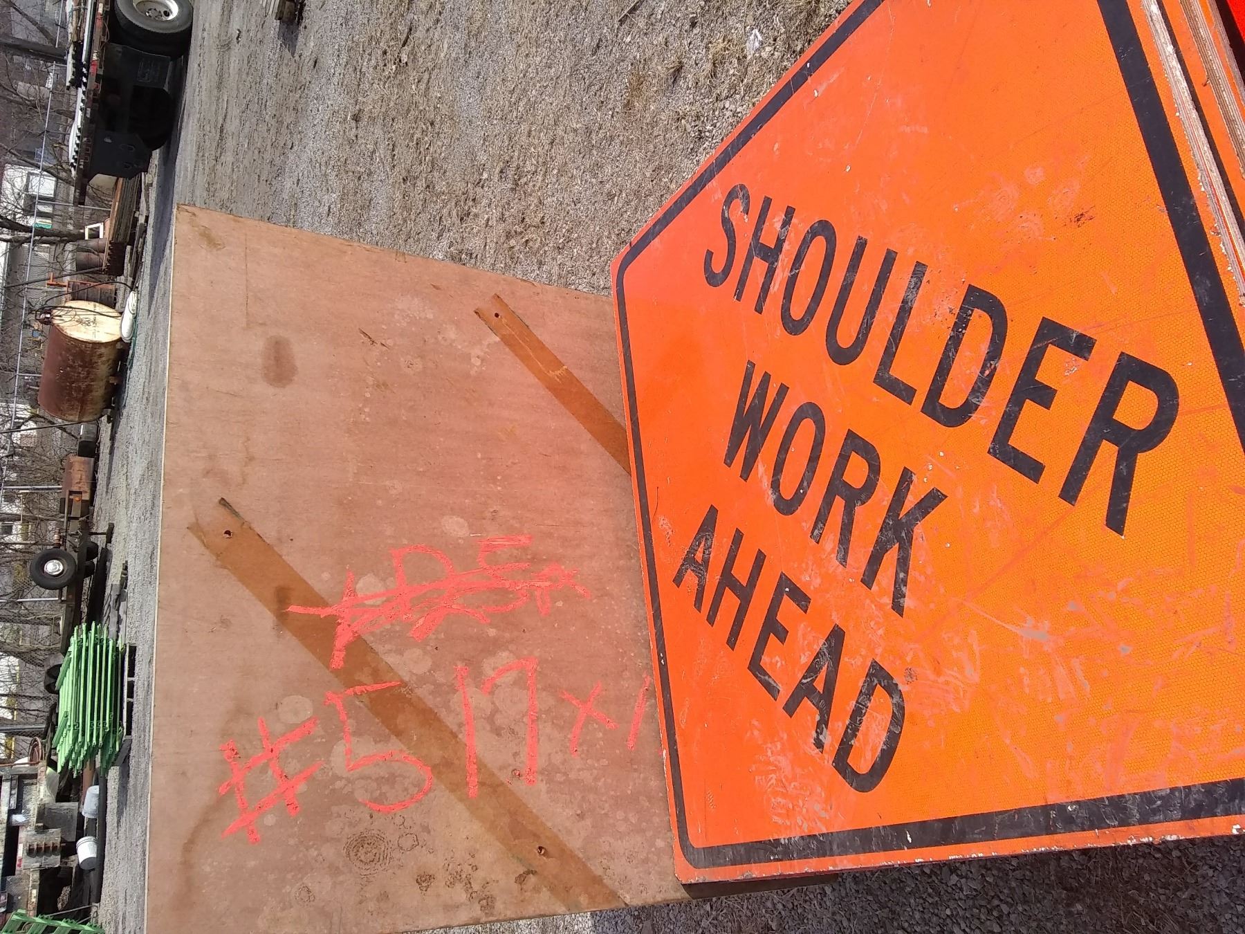 48 x 48 Wood Traffic Control Signs Asst