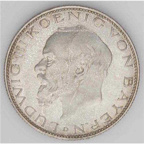 German States. Ludwig III Proof 2 Marks 1914D, KM519, well struck and ...