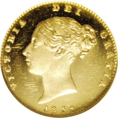 Great Britain. Victoria gold Proof half-sovereign 1839. Young Head. S ...