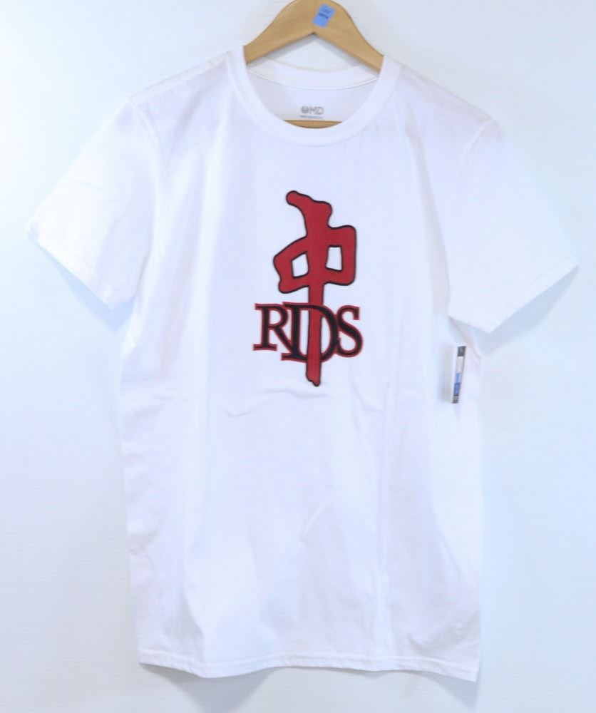 RED DRAGON MENS WHITE RDS LOGO TSHIRT SIZE M