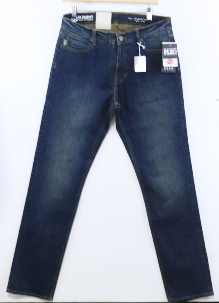 ELEMENT MEN'S REGULAR TAPERED BLUE JEANS