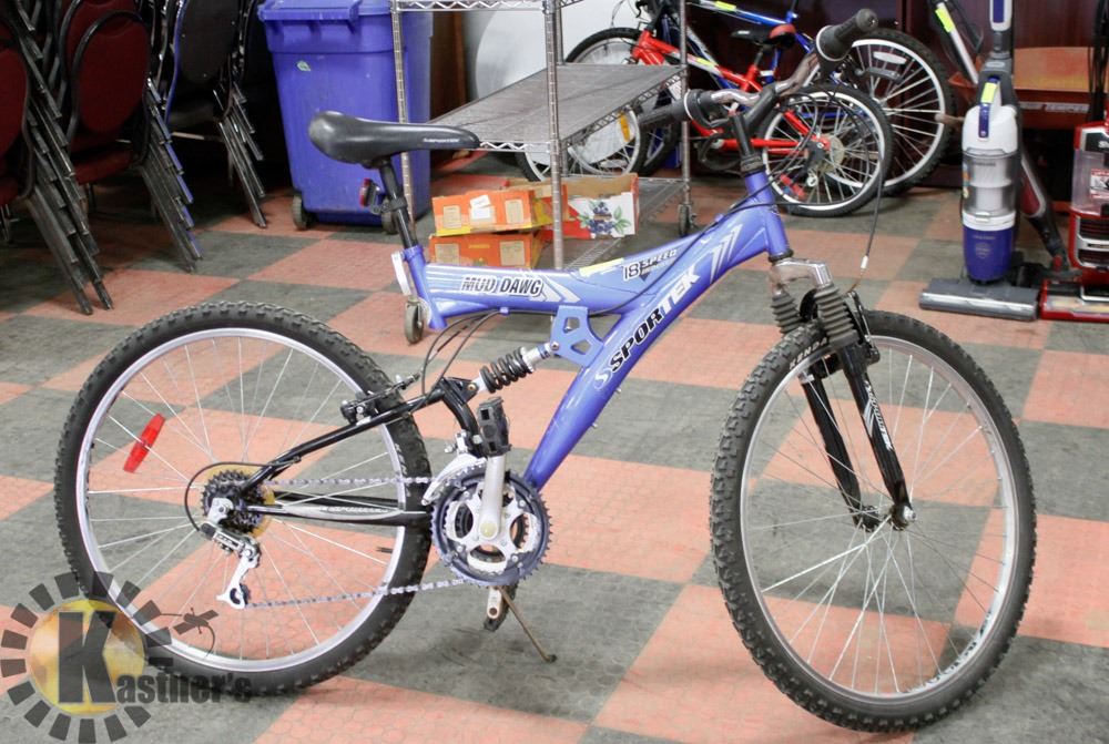 SPORTEK MUD DAWG 18 SPEED DUAL SUSPENSION BIKE