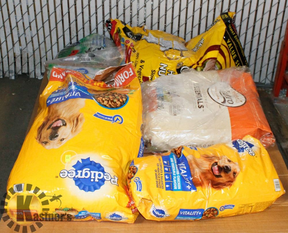 PALLET WITH 6 BAGS ASSORTED DAMAGED PACKAGING