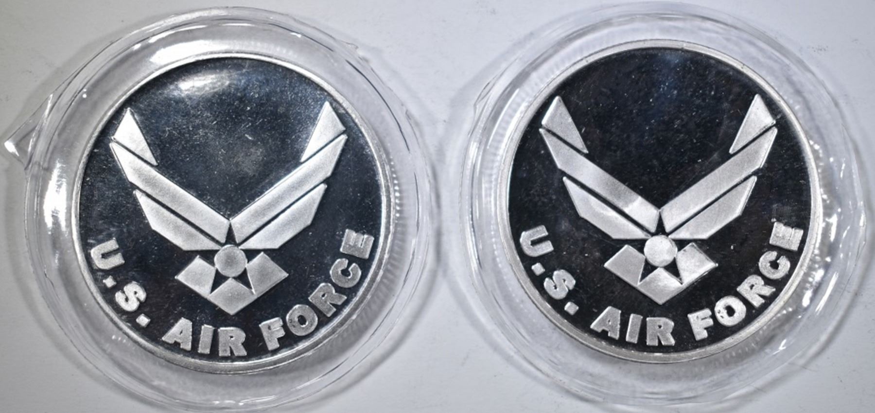 2-U.S. AIR FORCE ONE OUNCE SILVER ROUNDS