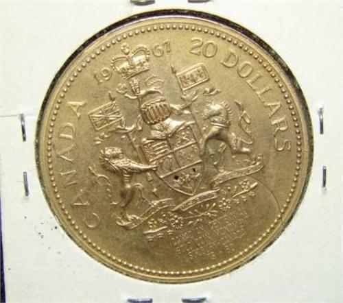 1967 CANADIAN $20 GOLD COIN