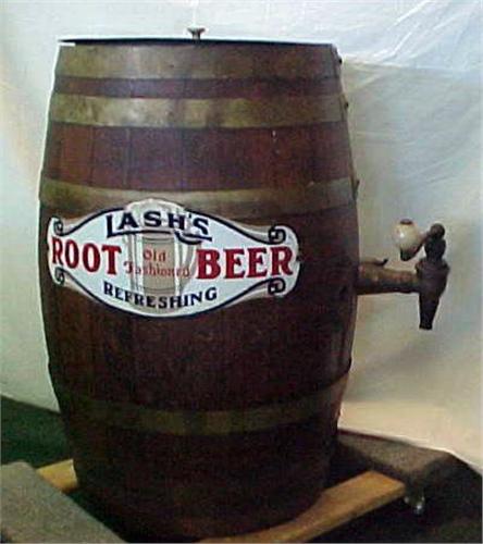 Lash's Root Beer Barrel Dispenser