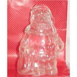 glass santa candy container